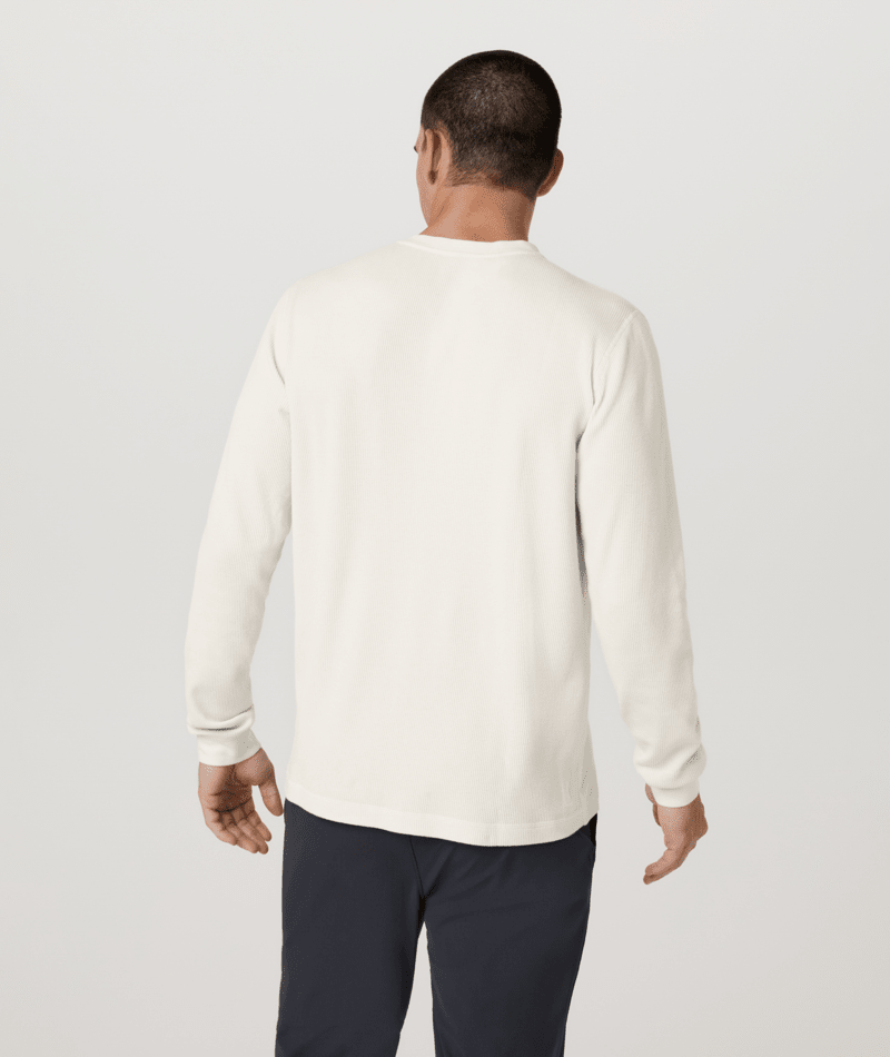 MEN'S WAFFLE HENLEY - MARSHMALLOW | Performance Running Outfitters